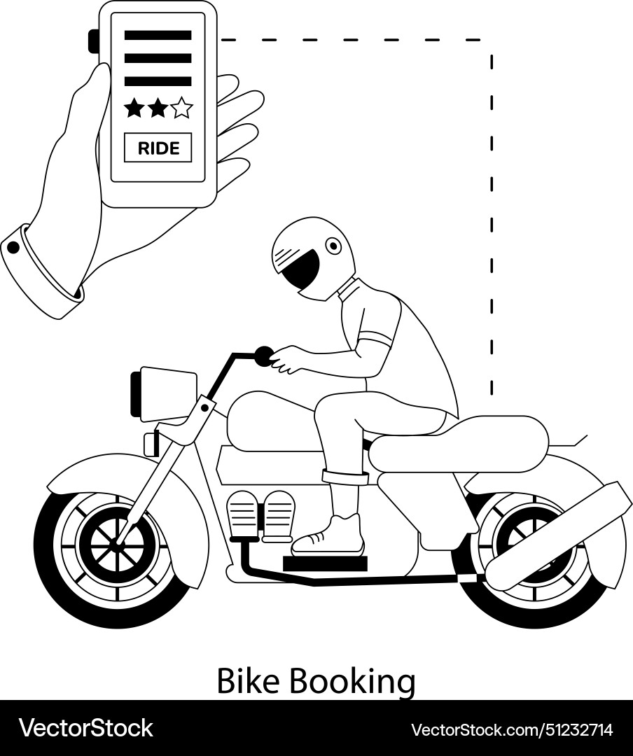 Bike booking Royalty Free Vector Image - VectorStock