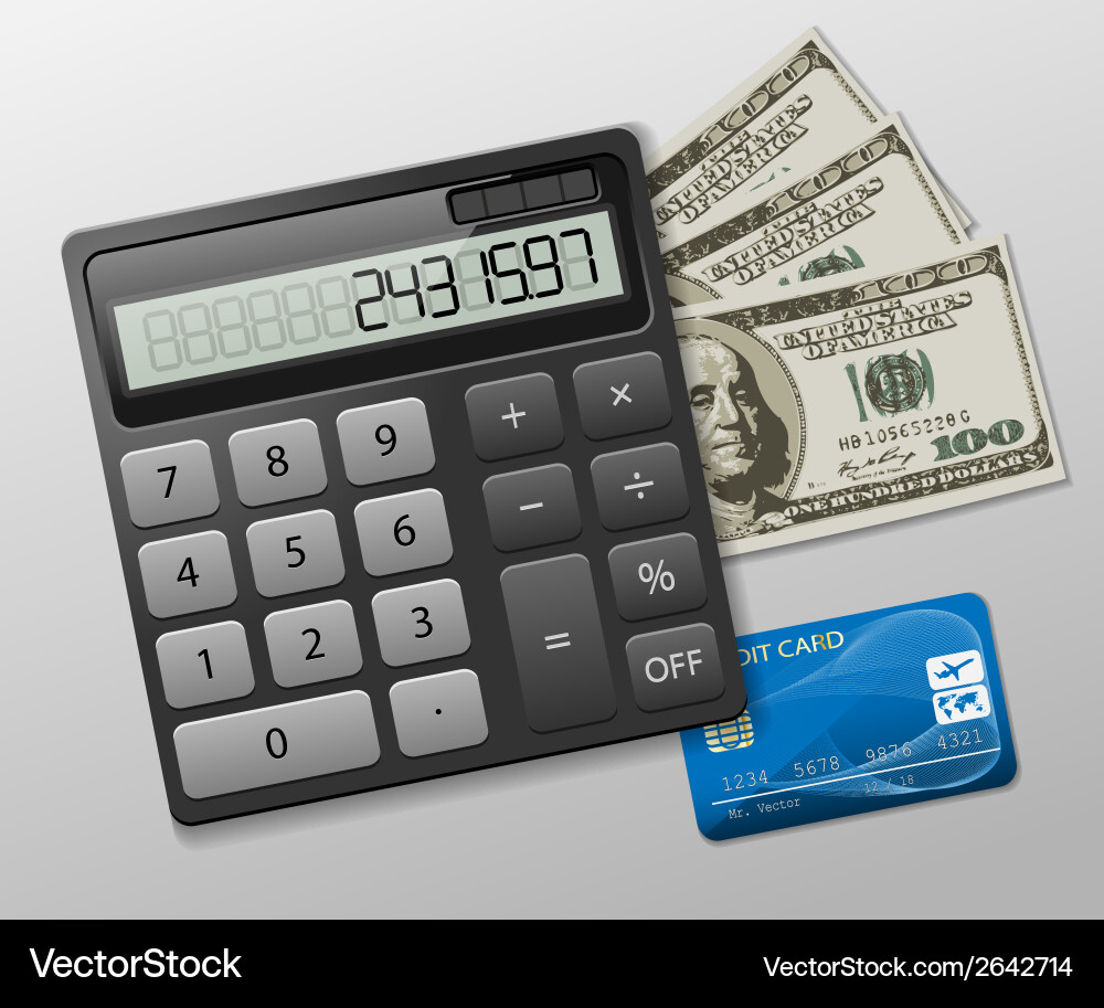 Business Finance Calculator Royalty Free Vector Image