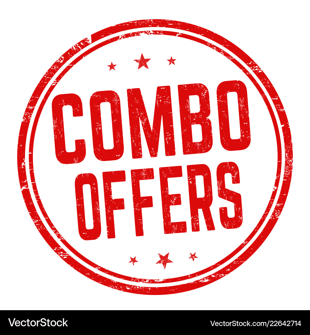 Combo offers sign or stamp Royalty Free Vector Image