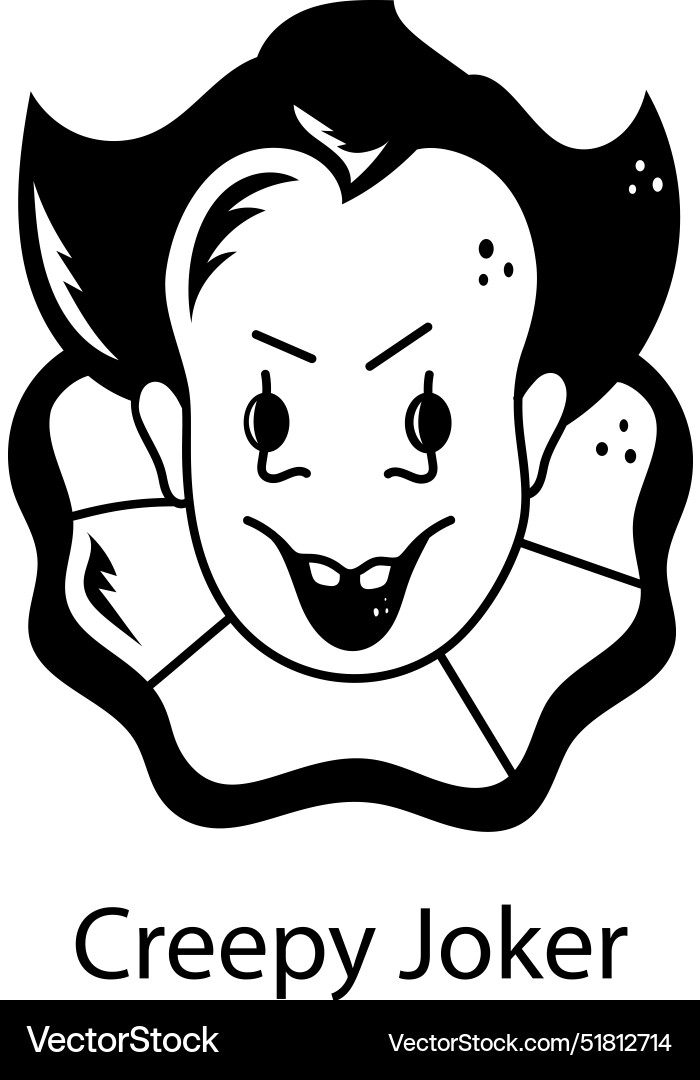 Creepy joker Royalty Free Vector Image - VectorStock
