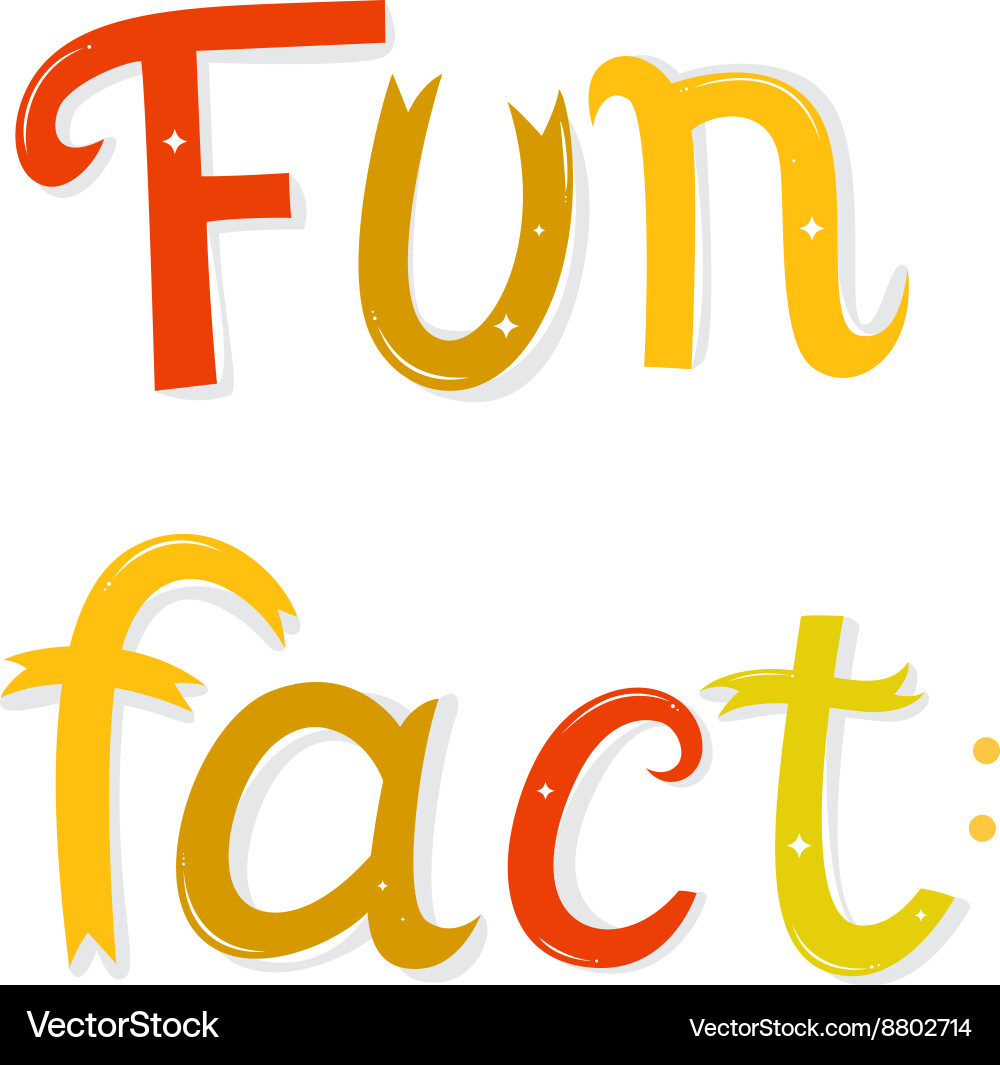Fun fact lettering cartoon letters isolated Vector Image