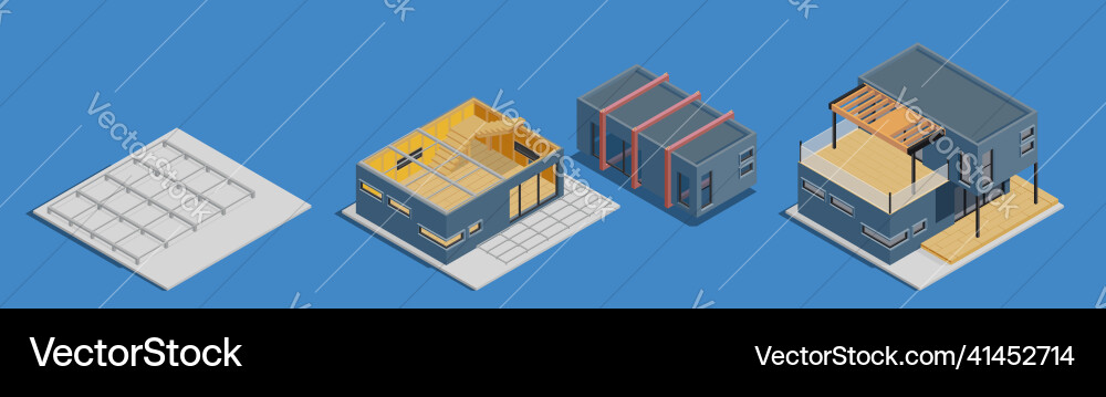 Modular frame building set Royalty Free Vector Image