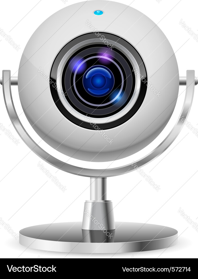 Realistic computer web cam Royalty Free Vector Image