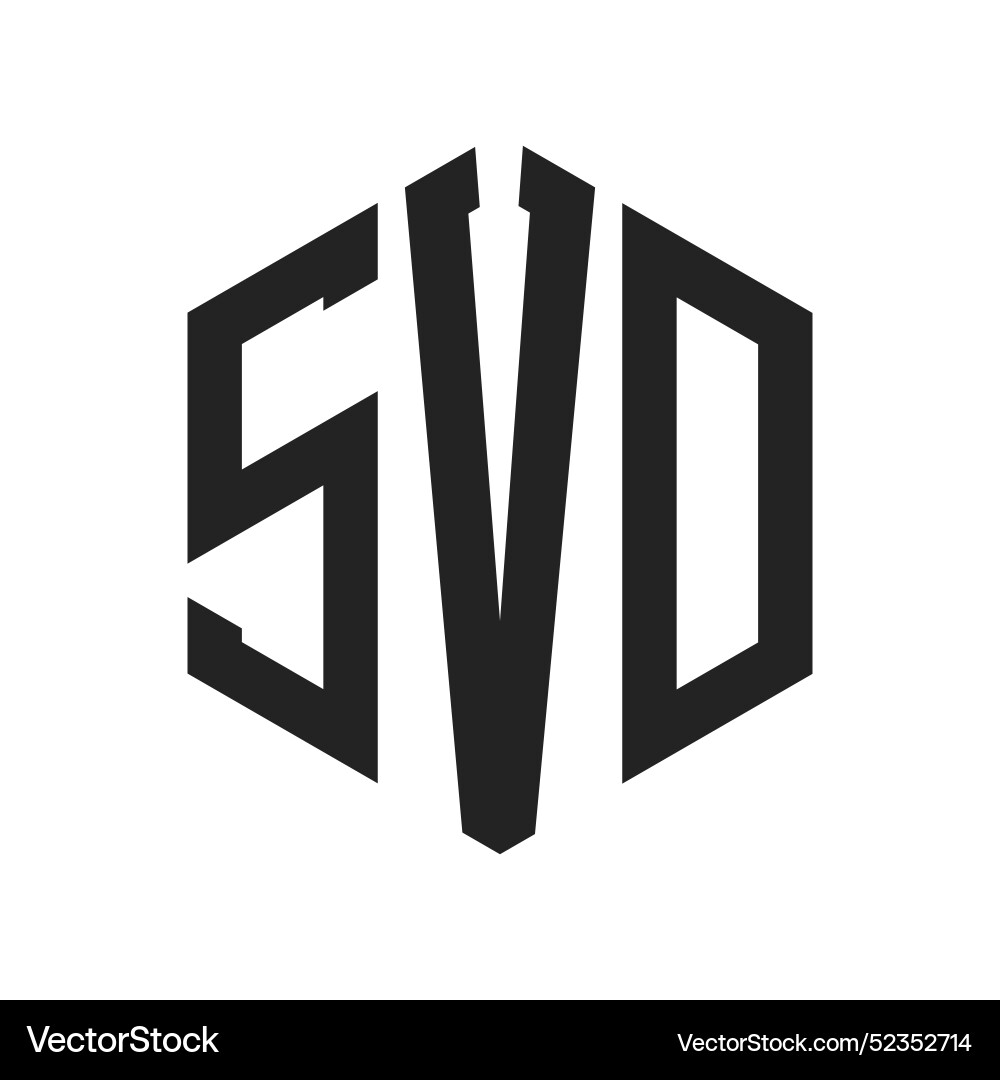 Svd logo design initial letter monogram Royalty Free Vector
