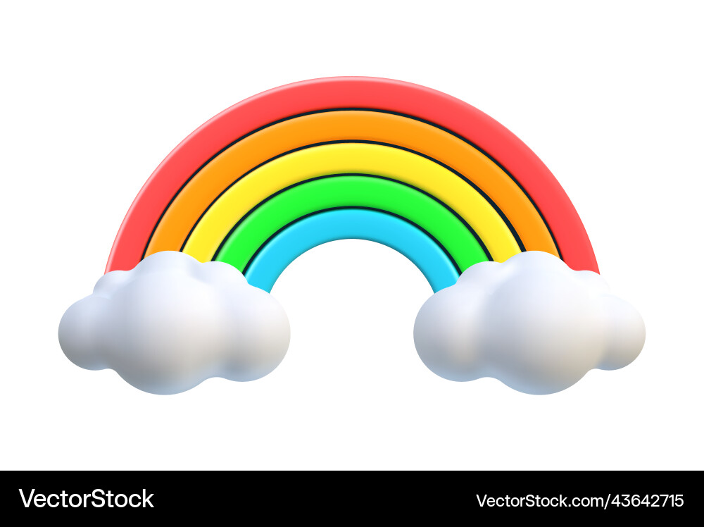3D Rainbow Arch Royalty Free Vector Image - VectorStock
