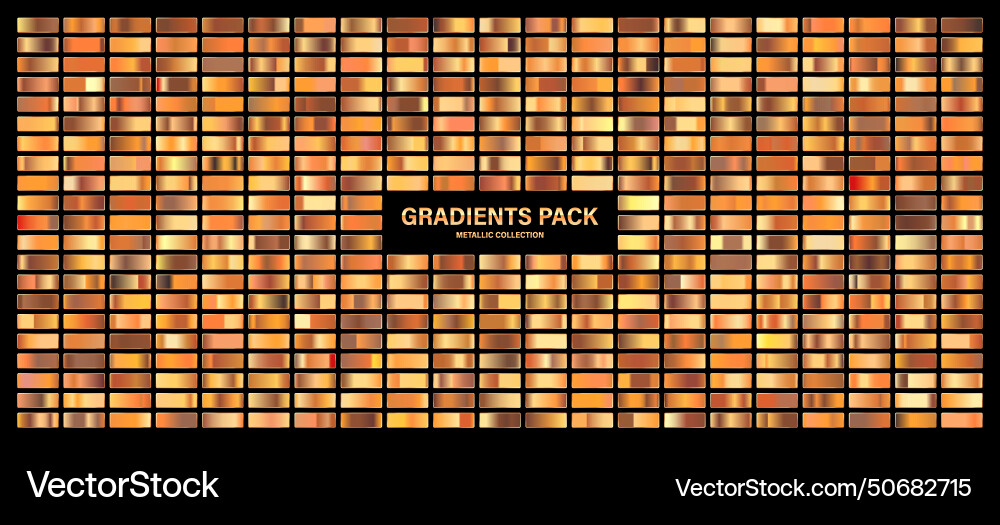 Bronze copper orange glossy gradient metal foil Vector Image