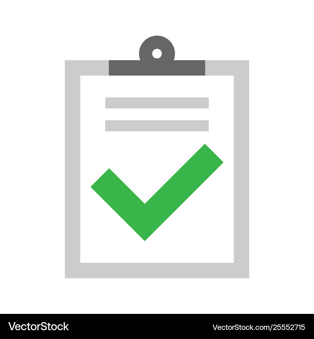 Checklist confirm symbol Royalty Free Vector Image