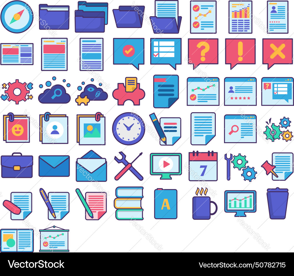 Collection of simple business elements Royalty Free Vector