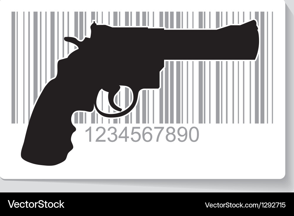 Gun barcode Royalty Free Vector Image - VectorStock
