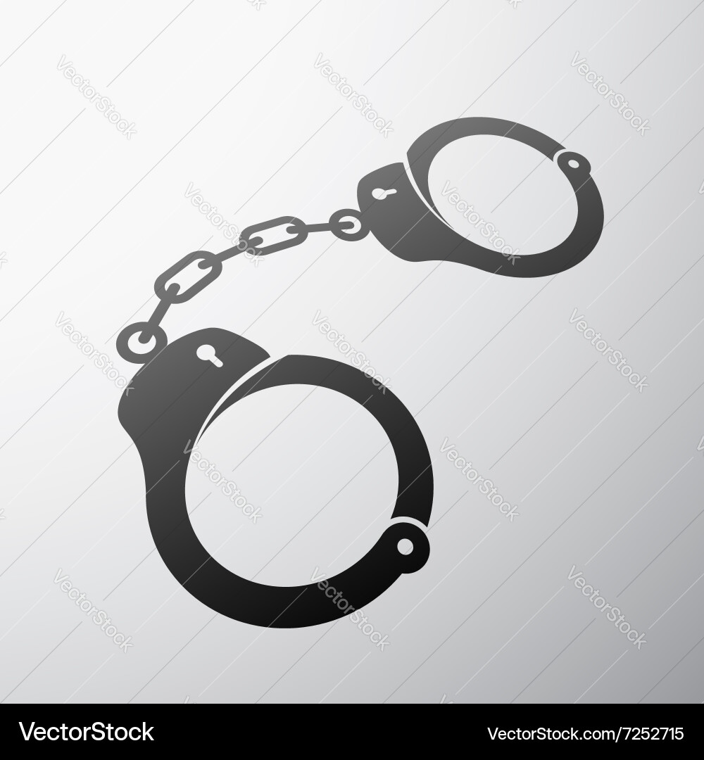 Handcuffs stock Royalty Free Vector Image - VectorStock