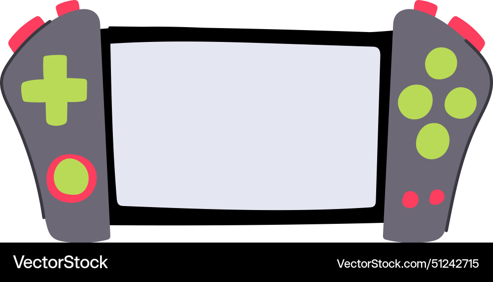 Joystick portable gaming device cartoon Royalty Free Vector