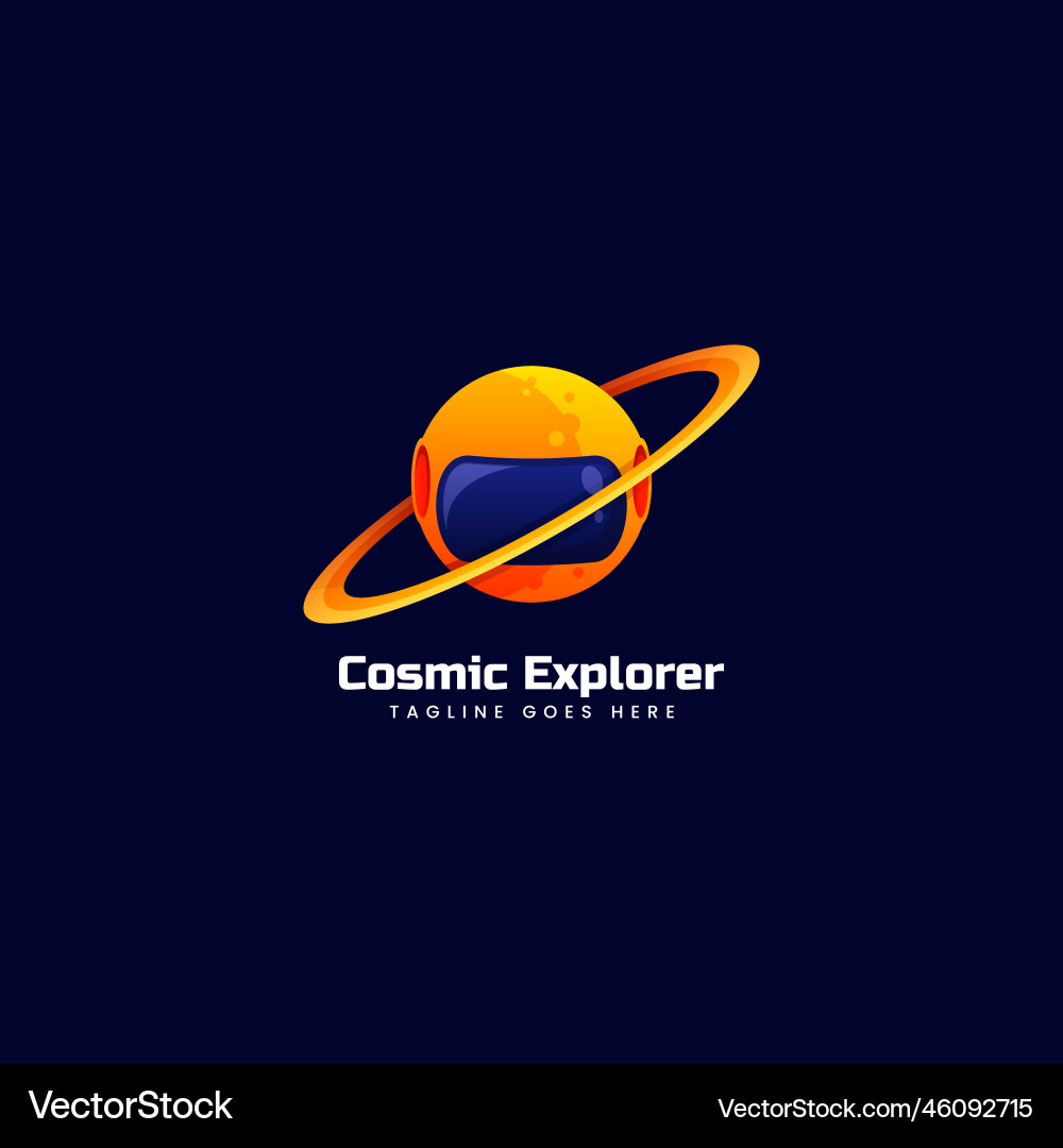 Logo cosmic explorer gradient colorful style Vector Image