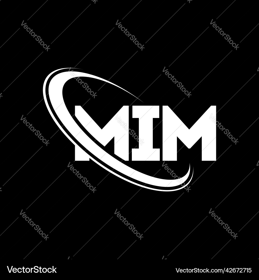 Mim logo letter design Royalty Free Vector Image
