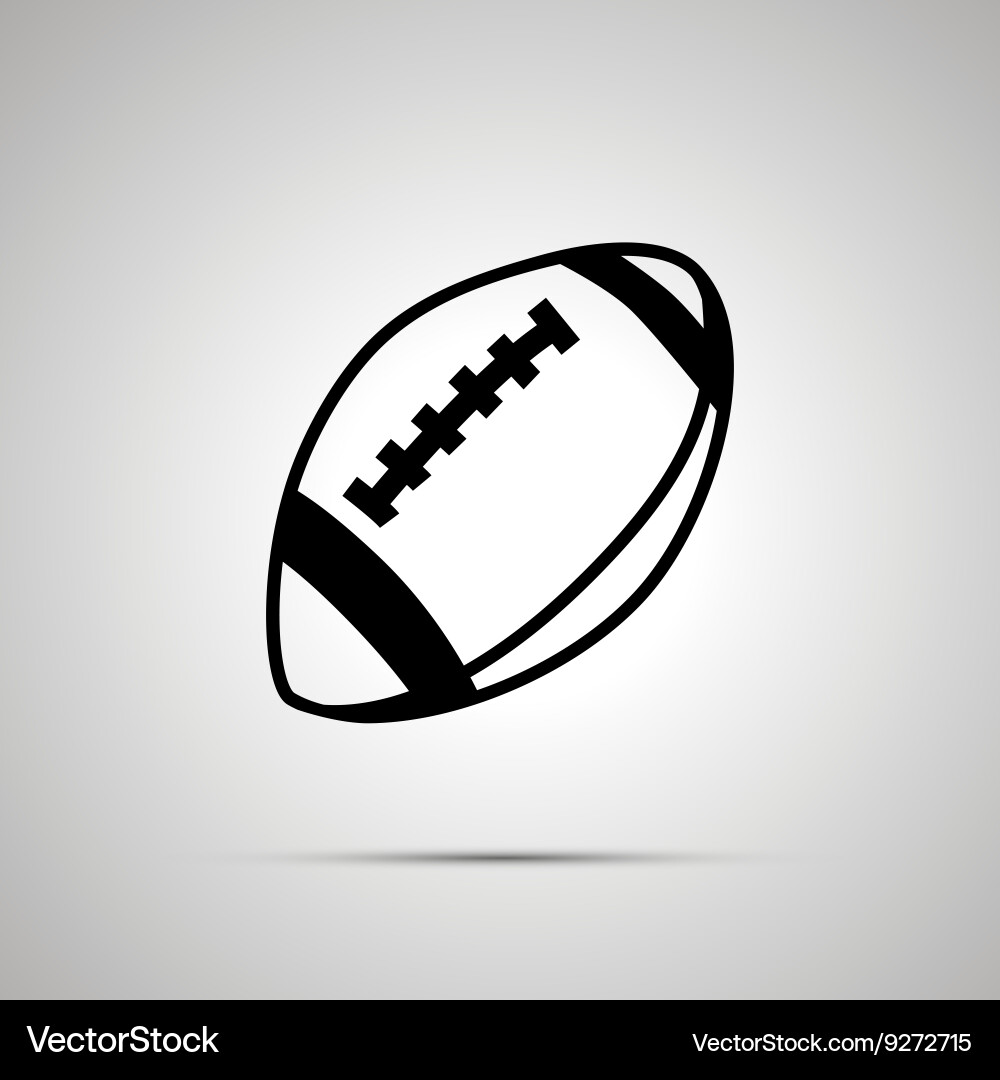 Rugby ball simple black icon Royalty Free Vector Image