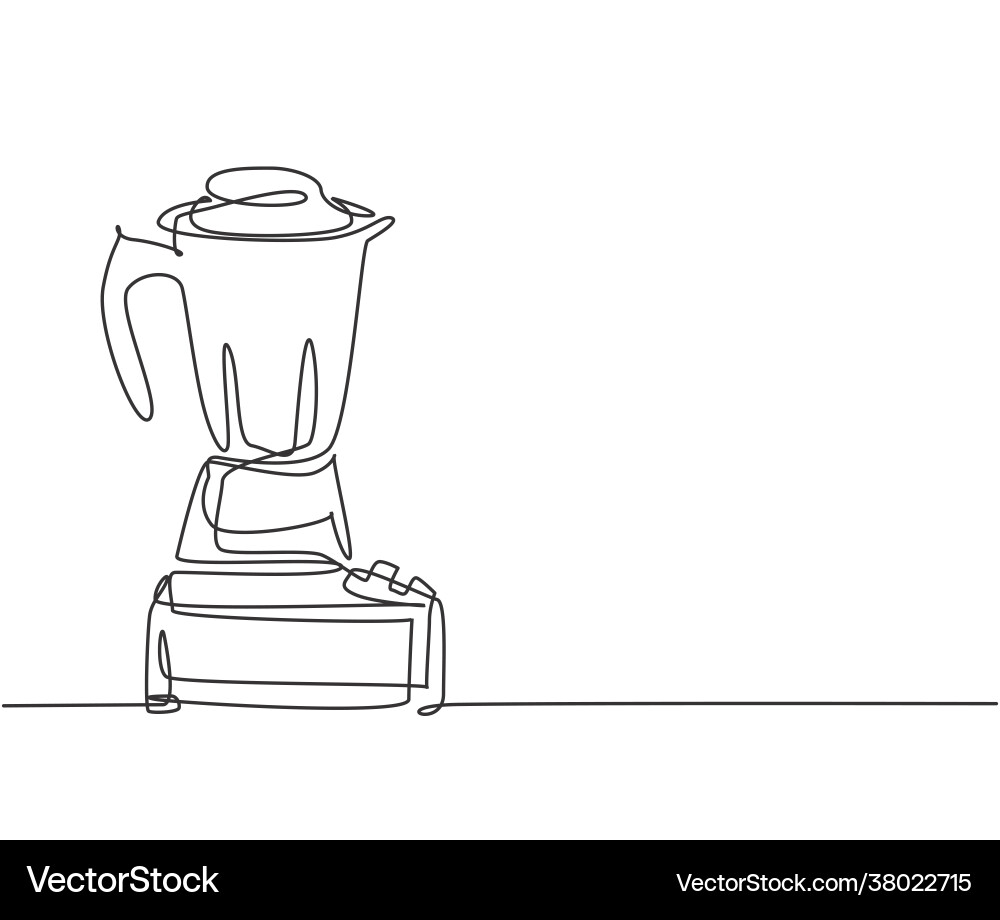 Single Line Blender Drawing Royalty Free Vector Image