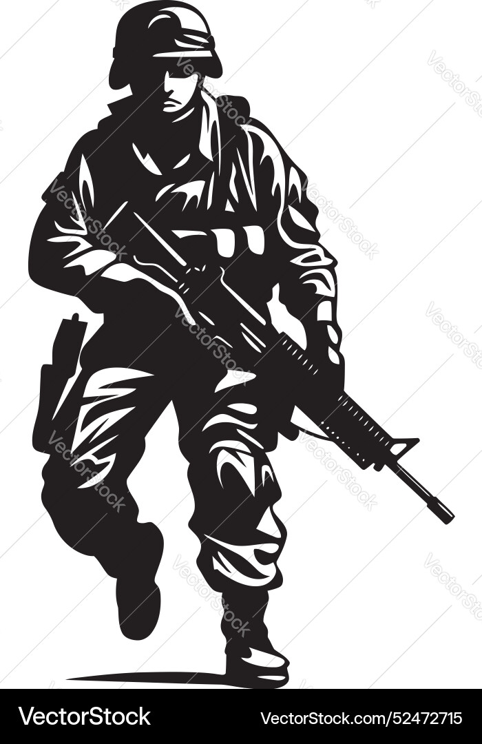 Tactical vigilance elegant design for soldier Vector Image