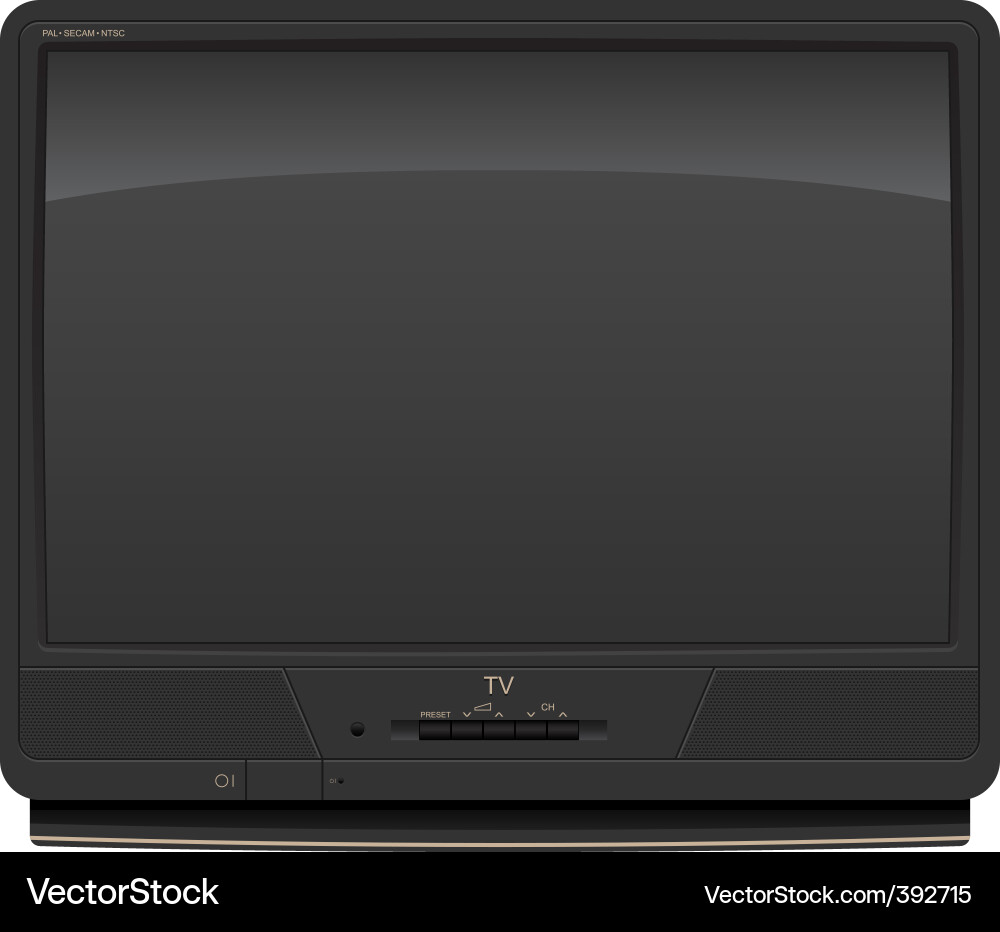 Vintage Television Set Royalty Free Vector Image