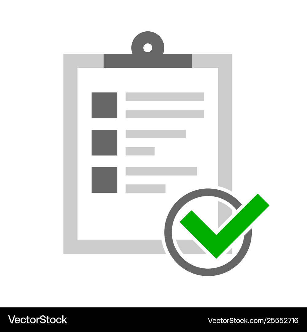 Checklist confirm Royalty Free Vector Image - VectorStock