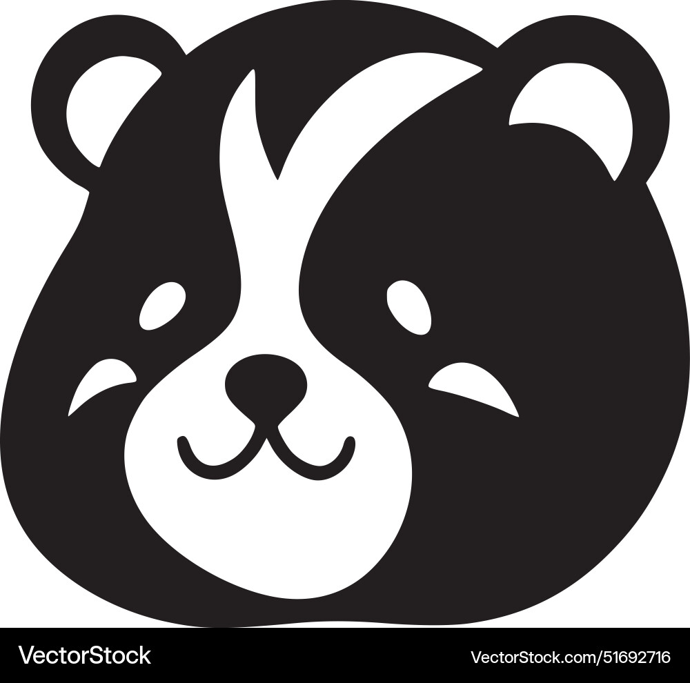 Hamster - minimalist and flat logo Royalty Free Vector Image