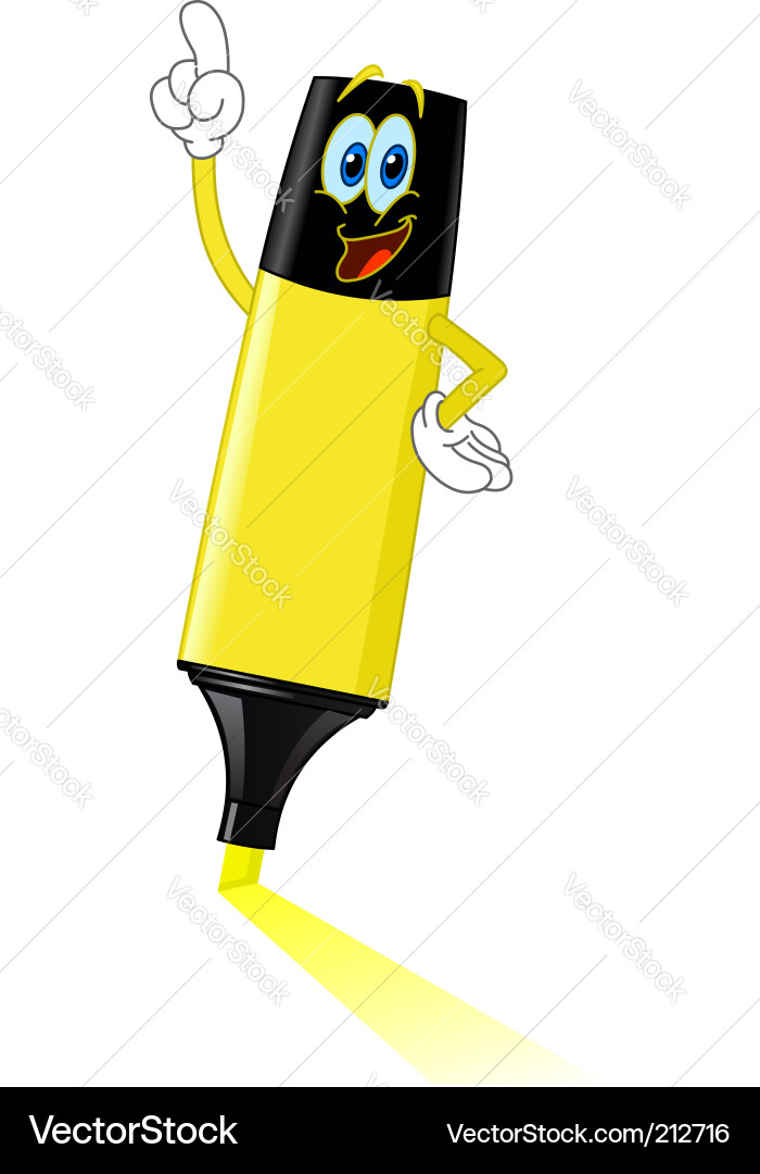 Highlighter Royalty Free Vector Image - VectorStock