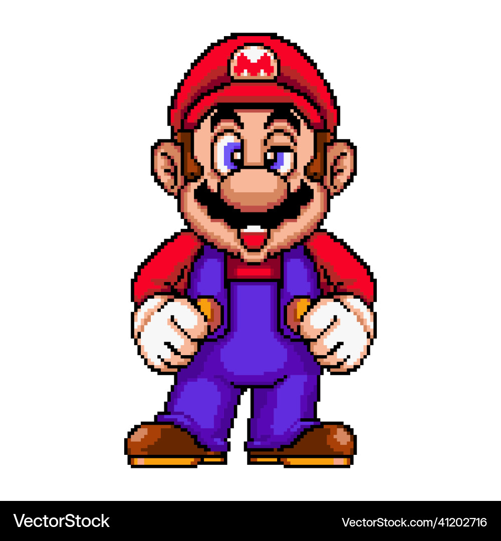 Super Mario Pixel Art Royalty Free Vector Image