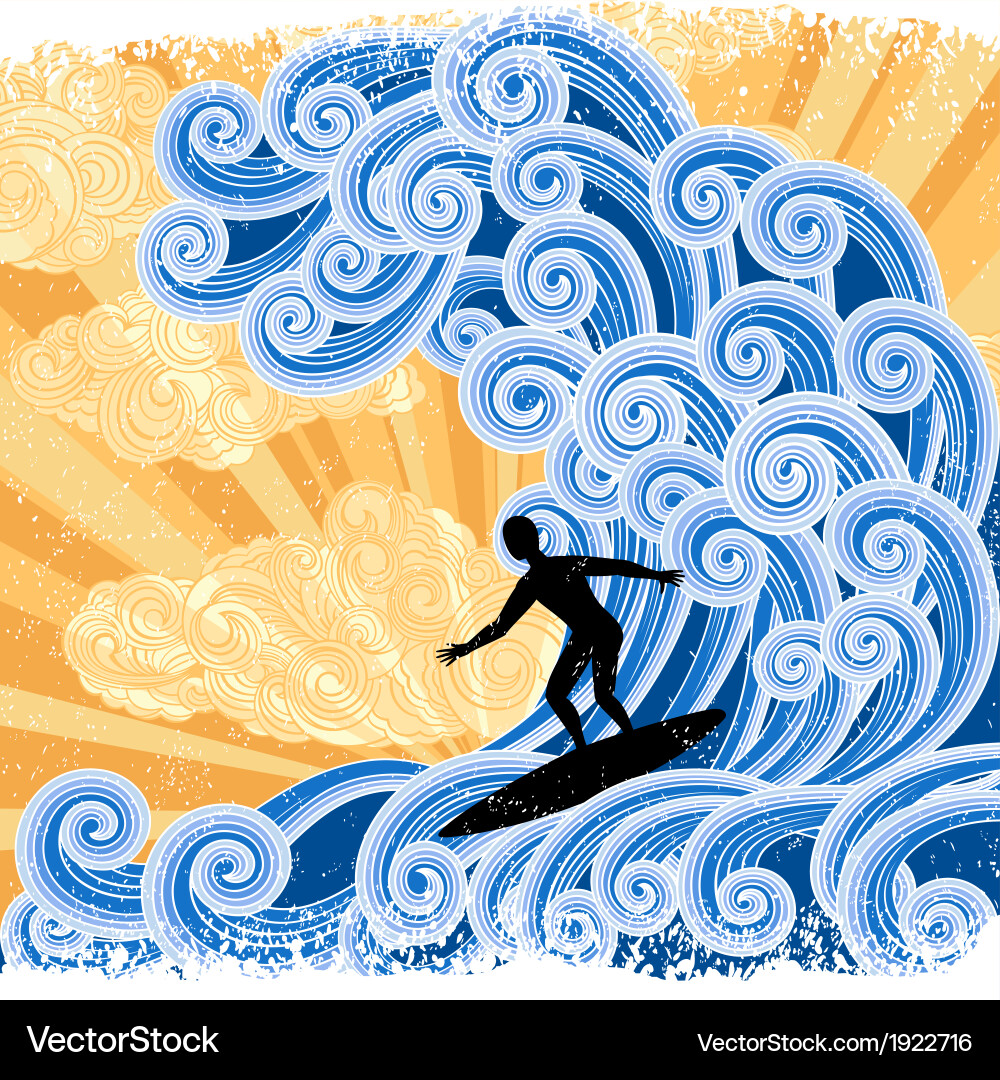 Surfing Royalty Free Vector Image - VectorStock