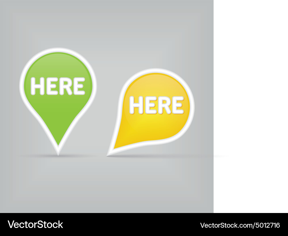 Two map signs Royalty Free Vector Image - VectorStock