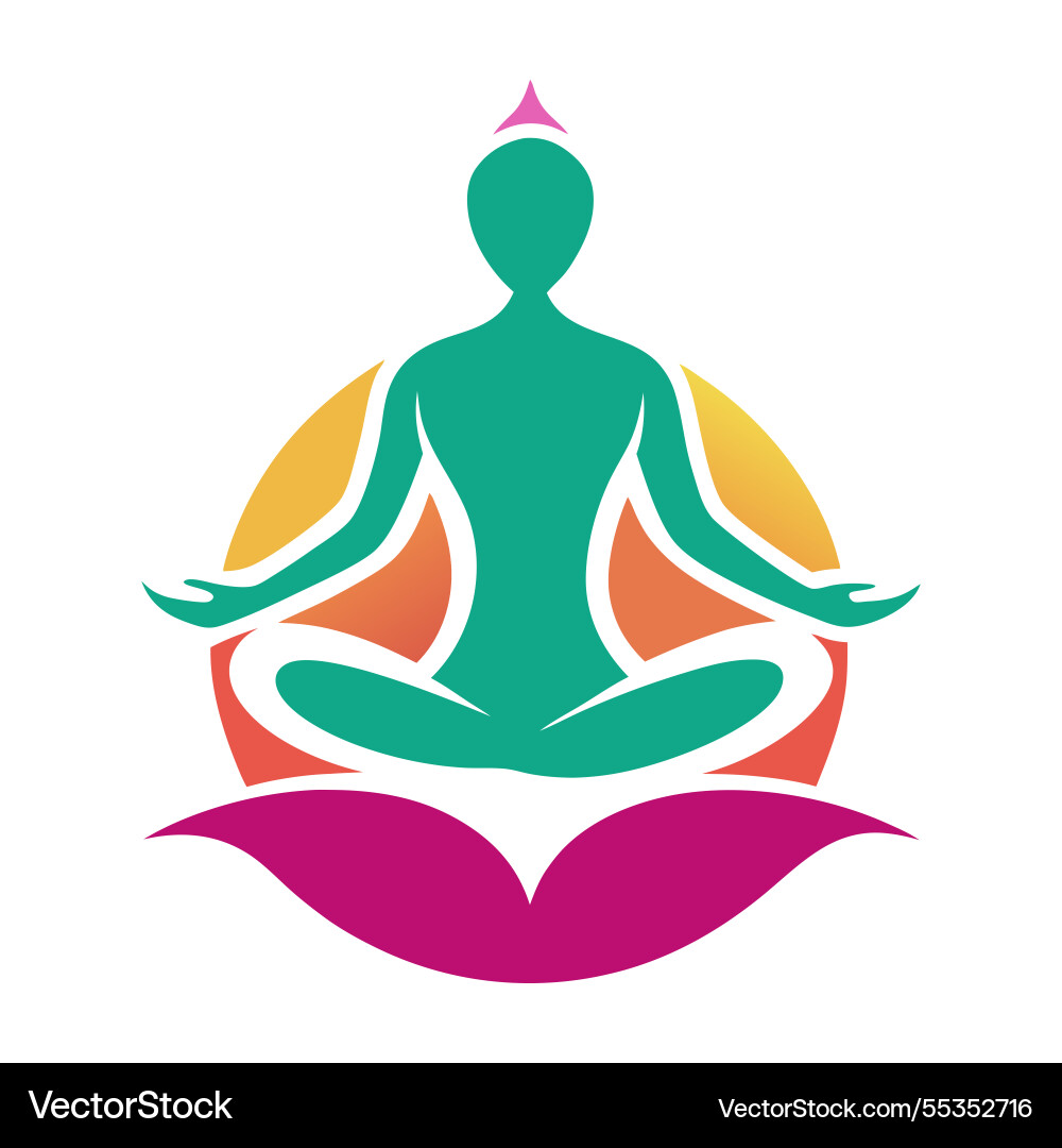 Yoga logo art Royalty Free Vector Image - VectorStock