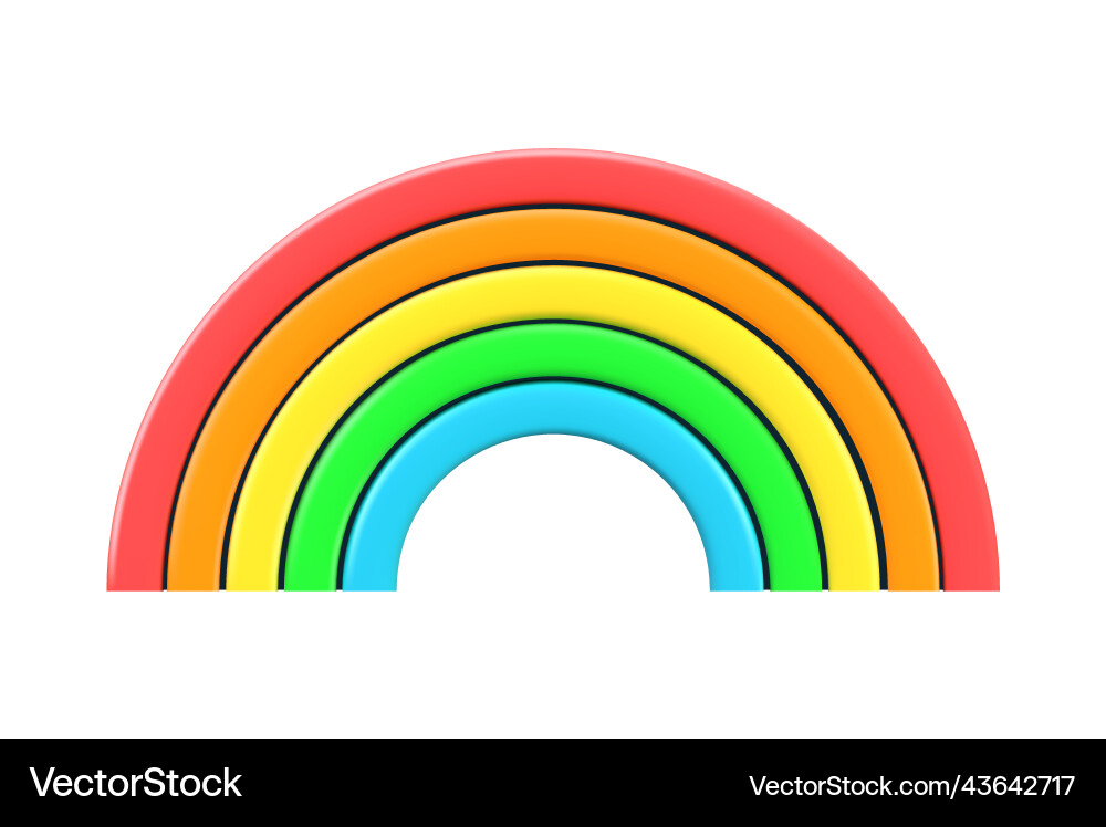 3d rainbow Royalty Free Vector Image - VectorStock
