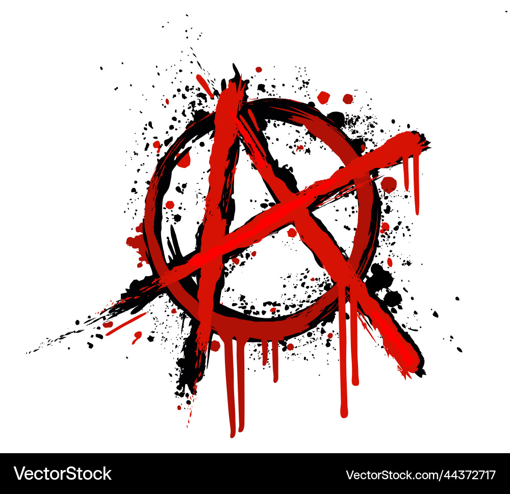 Anarchy symbol punks not dead Royalty Free Vector Image