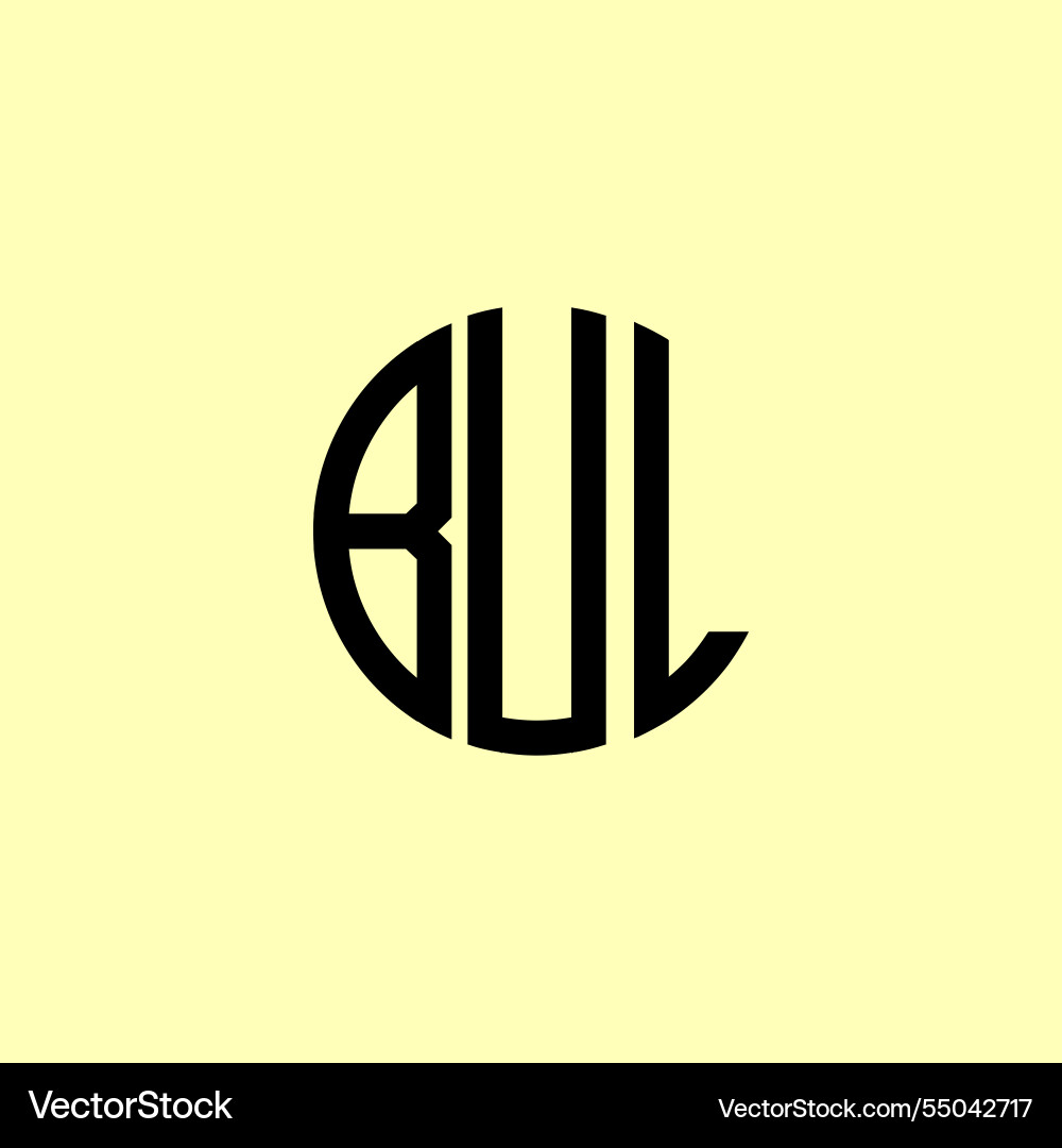 Creative rounded initial letters bul logo Vector Image