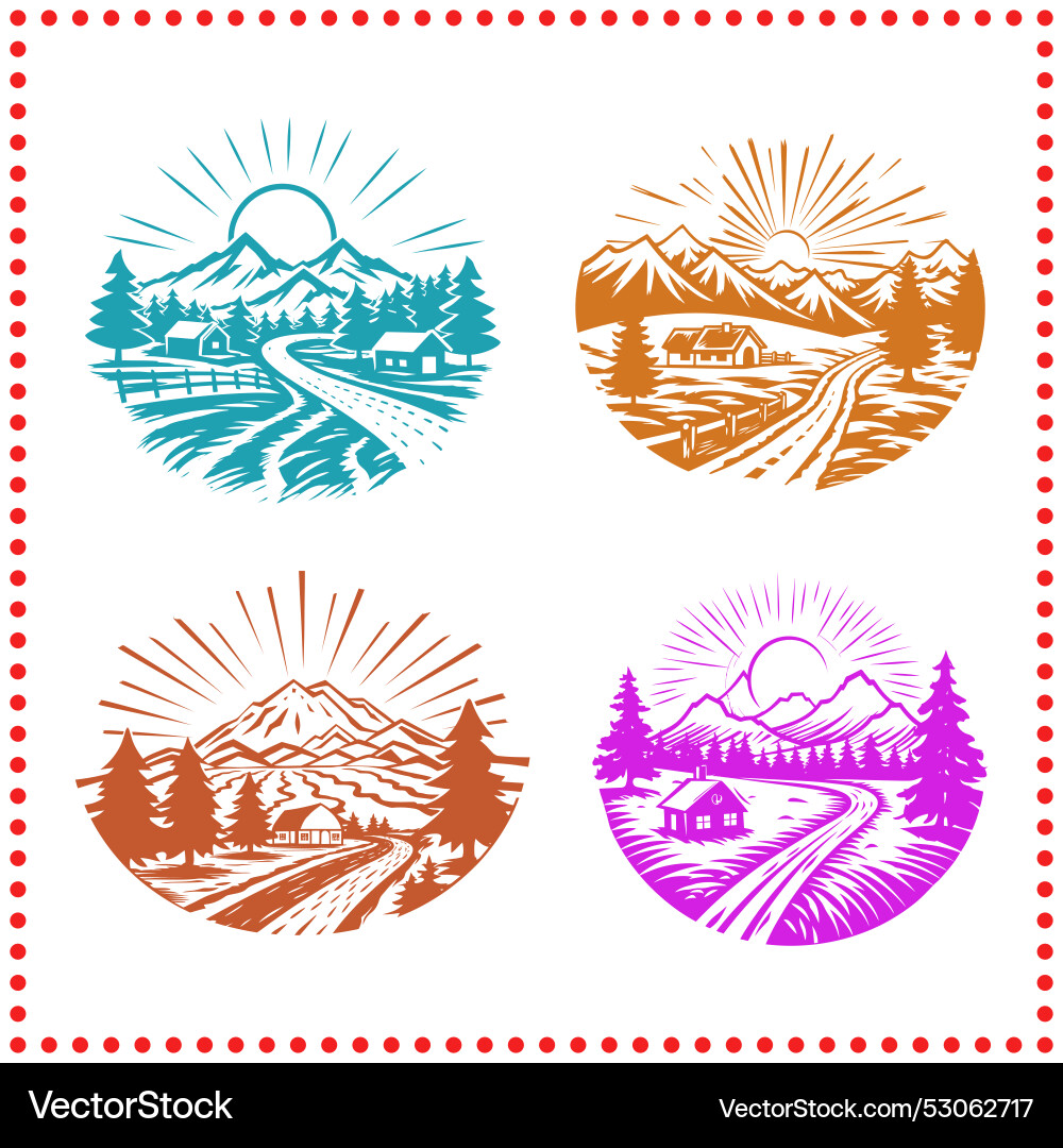 Experience life at a slower pace in cabin Vector Image