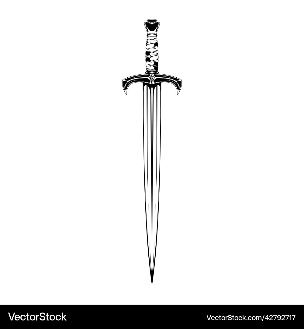 Fantasy sword 0034 Royalty Free Vector Image - VectorStock