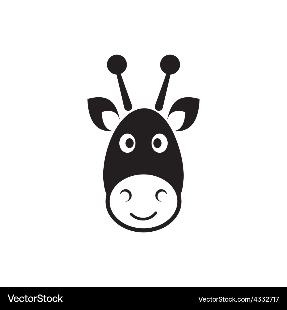 Giraffe head icon Royalty Free Vector Image - VectorStock