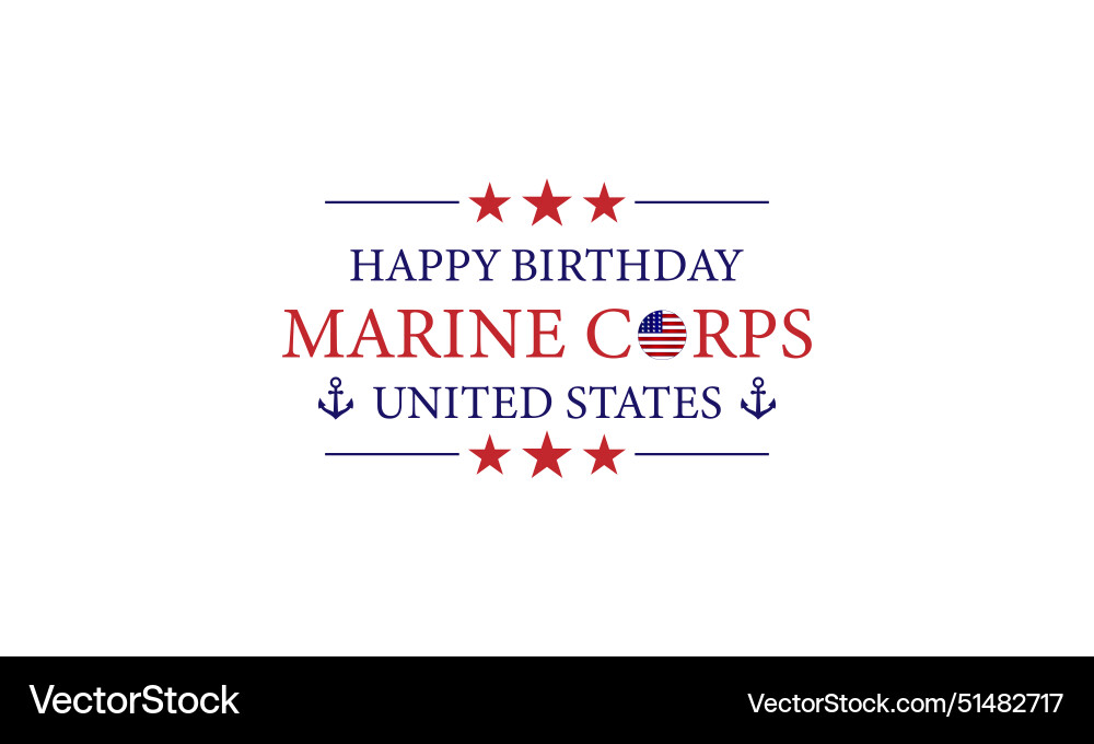 Honoring the marine corps birthday with creative Vector Image