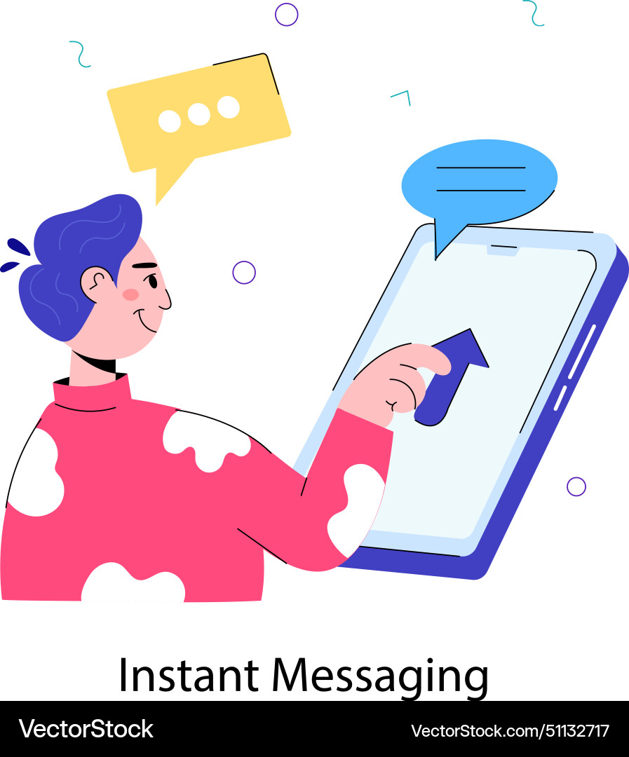 Instant messaging Royalty Free Vector Image - VectorStock