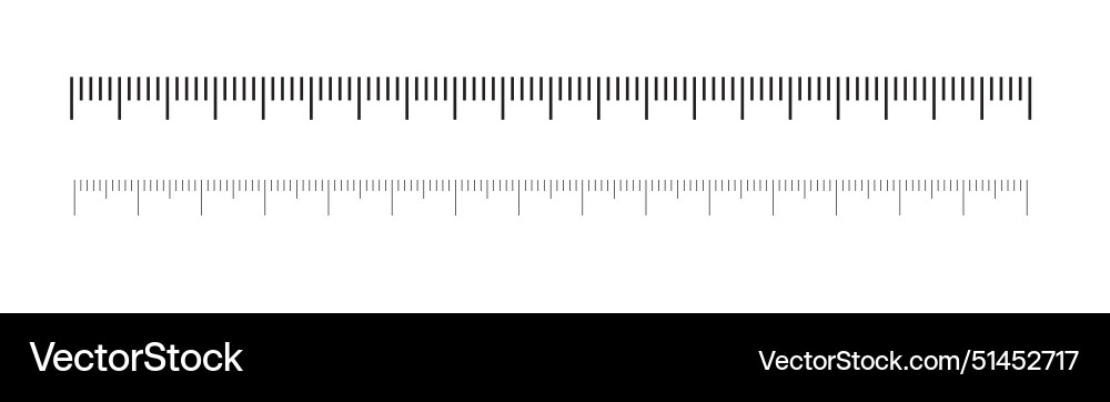 Measuring scale marking for ruler marks for tape Vector Image