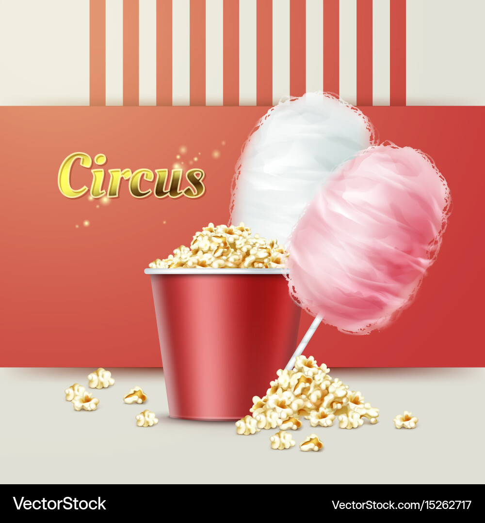 Popcorn and Cotton Candy Delight Royalty Free Vector Image