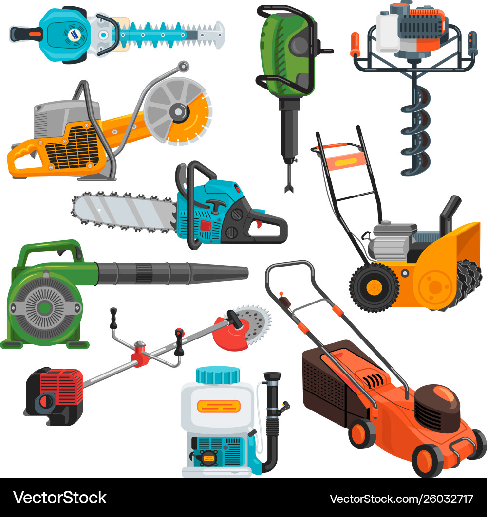 Power tools electric construction equipment Vector Image
