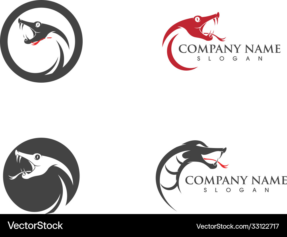 Snake simple logo design element Royalty Free Vector Image