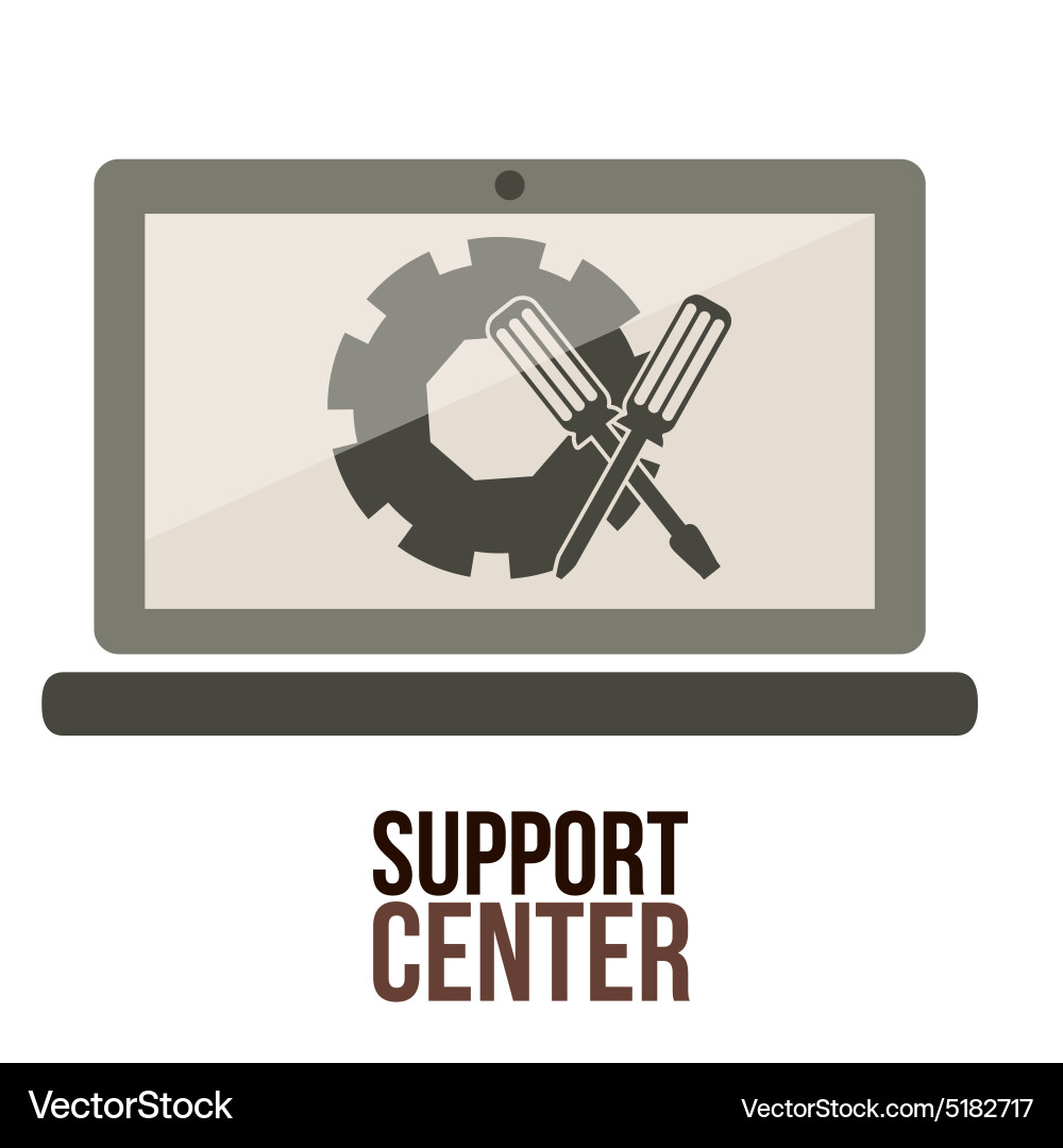 Support center design Royalty Free Vector Image