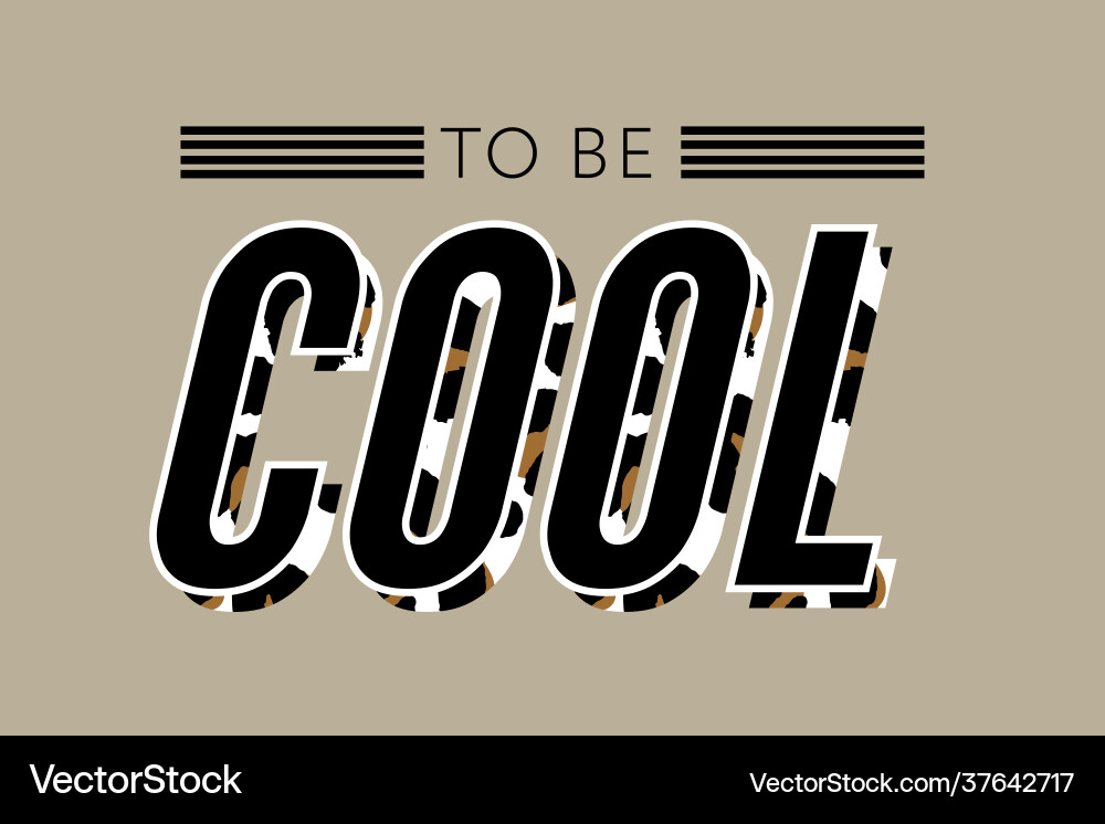 Wild cool slogan ripped off revealing leopard Vector Image