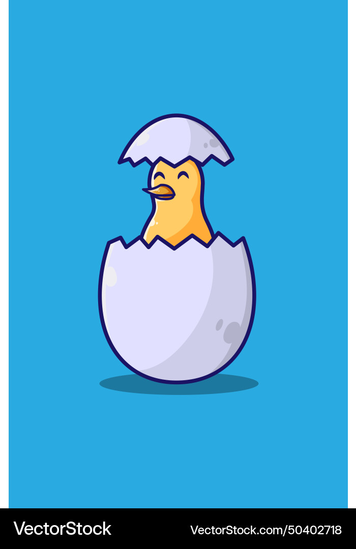 Baby duck cartoon Royalty Free Vector Image - VectorStock