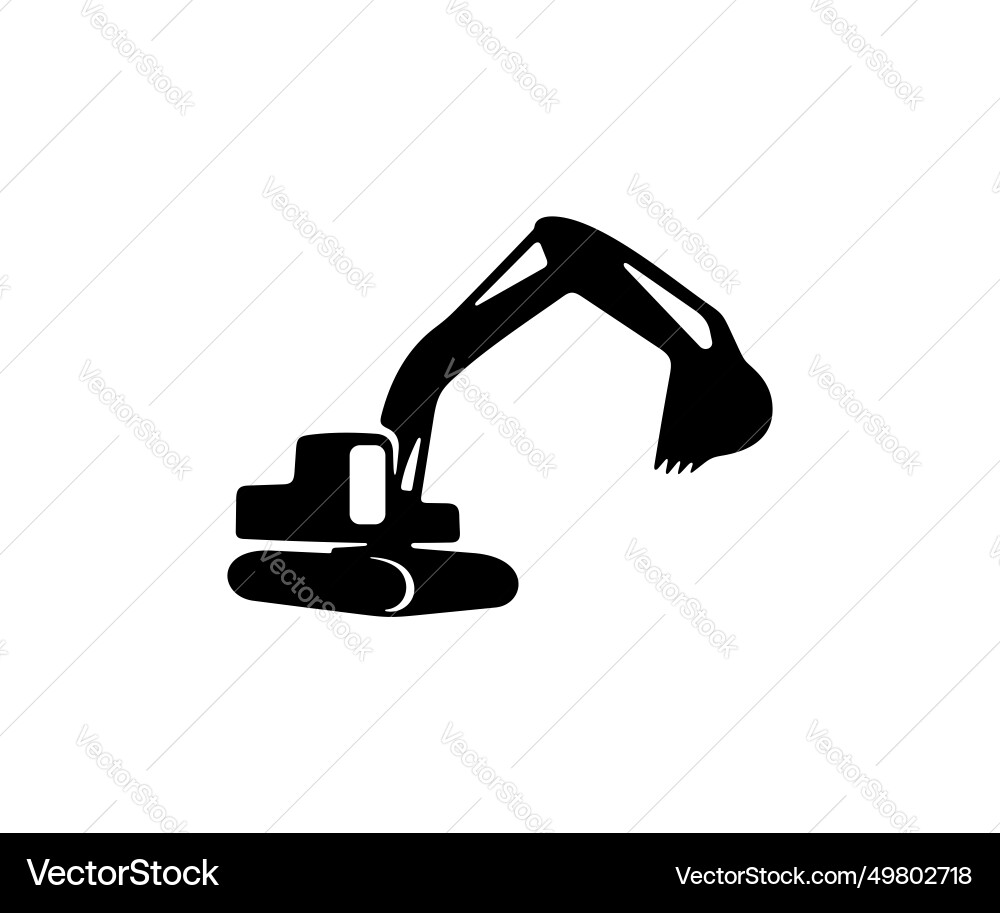 Excavator graphic design Royalty Free Vector Image