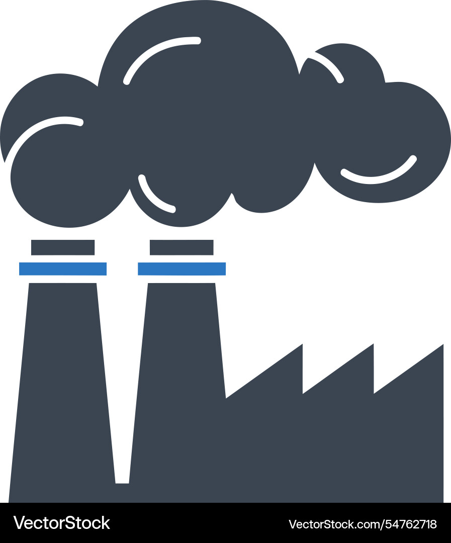 Factory emission icon Royalty Free Vector Image
