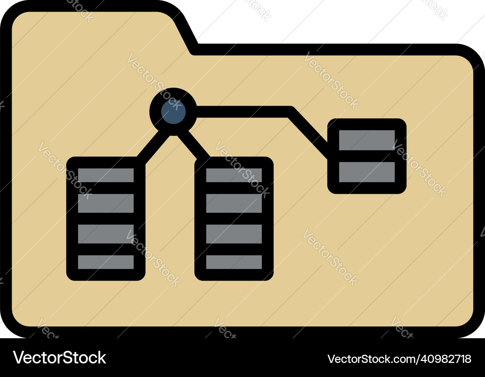 Folder network icon Royalty Free Vector Image - VectorStock