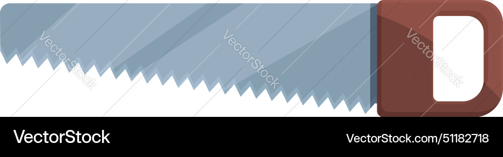 Hand saw icon cartoon sharp blade Royalty Free Vector Image