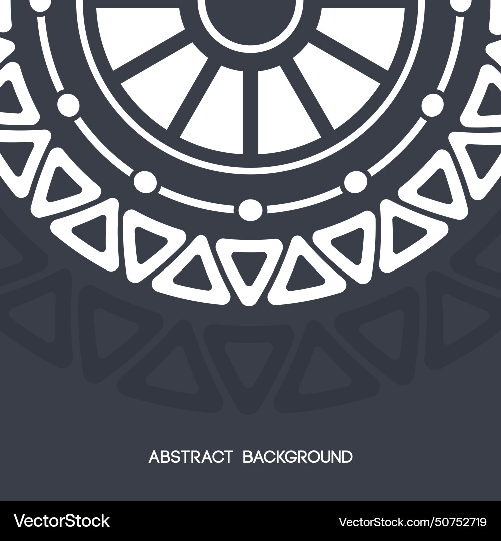Abstract background with white round ethnic Vector Image