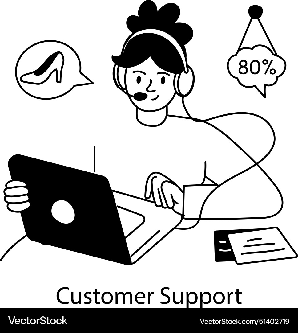 Customer support Royalty Free Vector Image - VectorStock