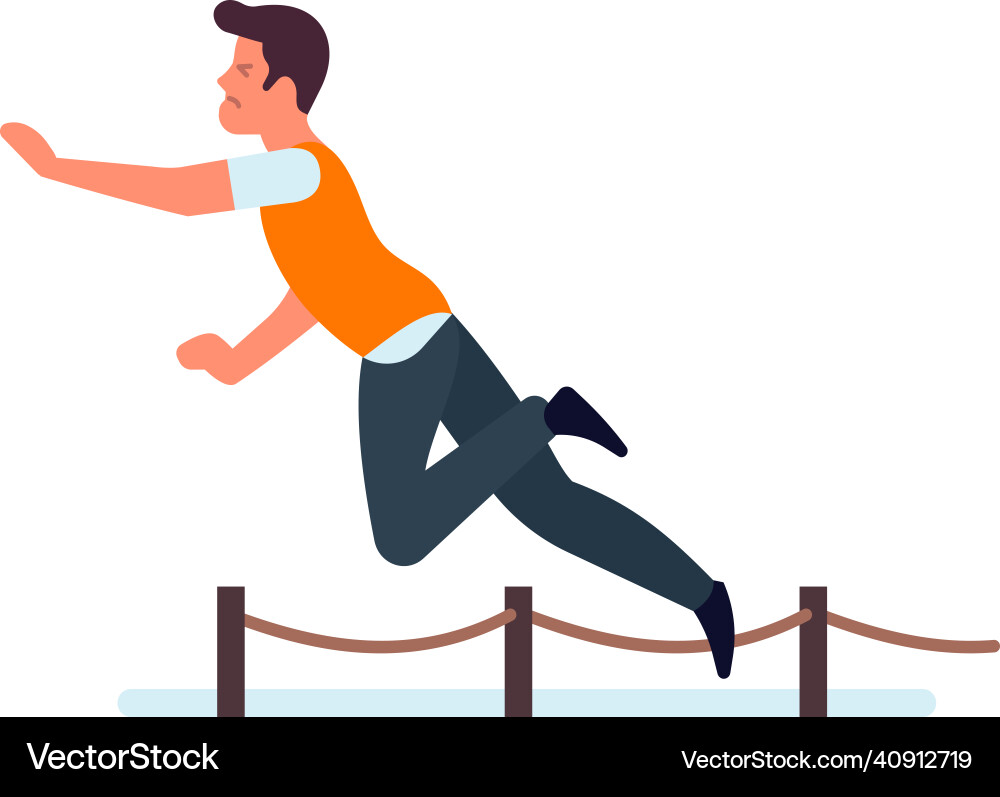 Man trip over chain person stumble and falling Vector Image